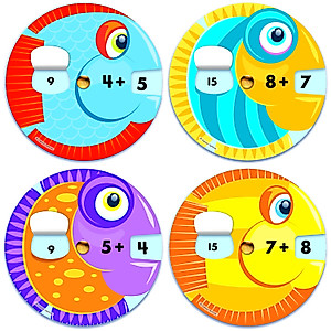 Carson Dellosa EZ-Spin Addition Math Manipulative, 18 Piece Bulletin Board Cutouts, Addition Bulletin Board and White Board Decorations, Math Classroom Décor