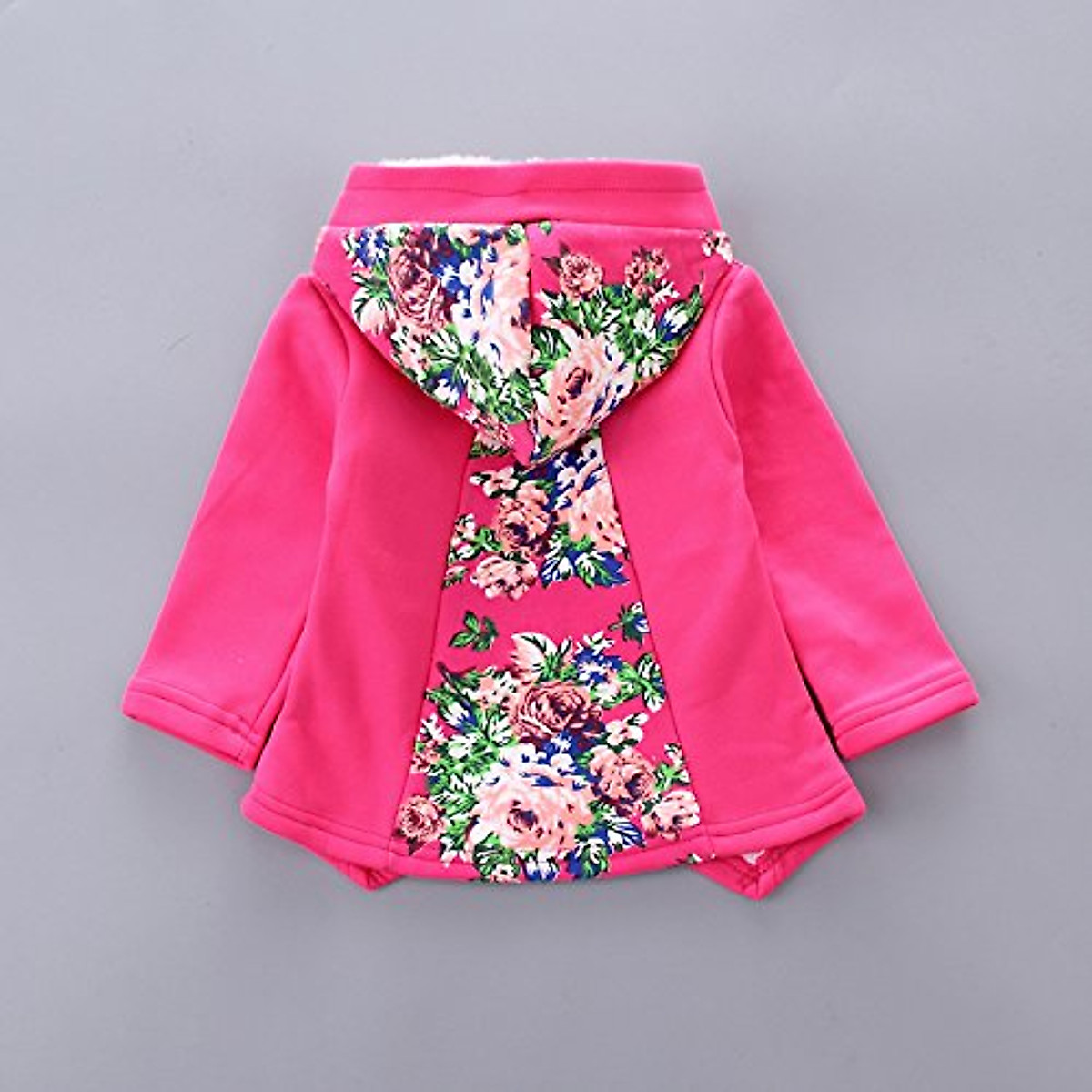 Spring Autumn Winter Little Baby Girls Clothing Set Warm Velvet Hoodie and Pants (18-24Months, Red)