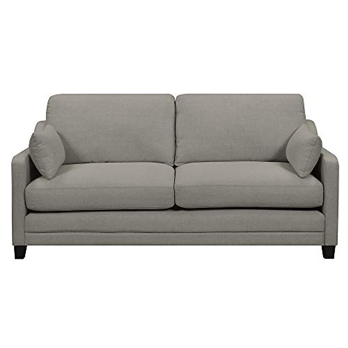 Serta Carmina Contemporary Upholstered 75" Living Room Sofa, Modern Couch for Two or Three, High Plush Seat Cushions and Back Pillows, Easy Assembly, Gray