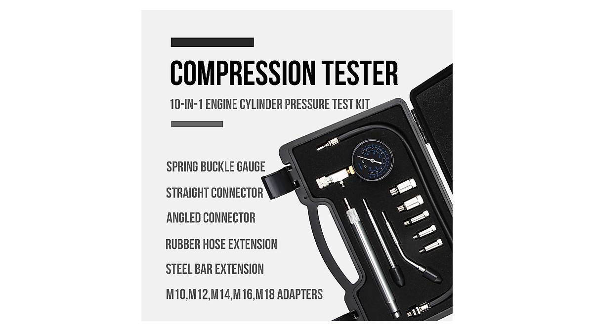 Lichamp Engine Compression Tester for Vehicles | Accurate, Universal ...