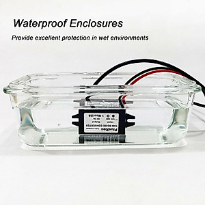 PlusRoc Waterproof 12V/24V to 5V Converter DC-DC Step Down Module Power Adapter Compatible with Ring Keypad, Cellphone, Car (Micro USB Connector)