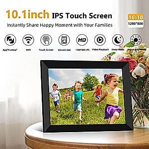 Frameo WiFi Digital Picture Frame, 10.1 inch Smart Digital Photo Frame 1280x800 IPS LCD Touch Screen, auto-Rotate, Built-in 16GB Storage, Share Photos or Videos Instantly via Frameo APP from Anywhere