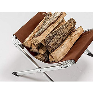 Snow Peak Fireside Ottoman - Fire-Resistant Fabric and Collapsible - Brown, L 19.5" 20" H 12.5"