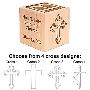 Personalized Baby Baptism/Dedication/Christening Wood Block, Choose From 3 Sizes, Baptism Gift For Boy, Girl, Baby Dedication Gifts, Unique Baptism Gifts (2.5")