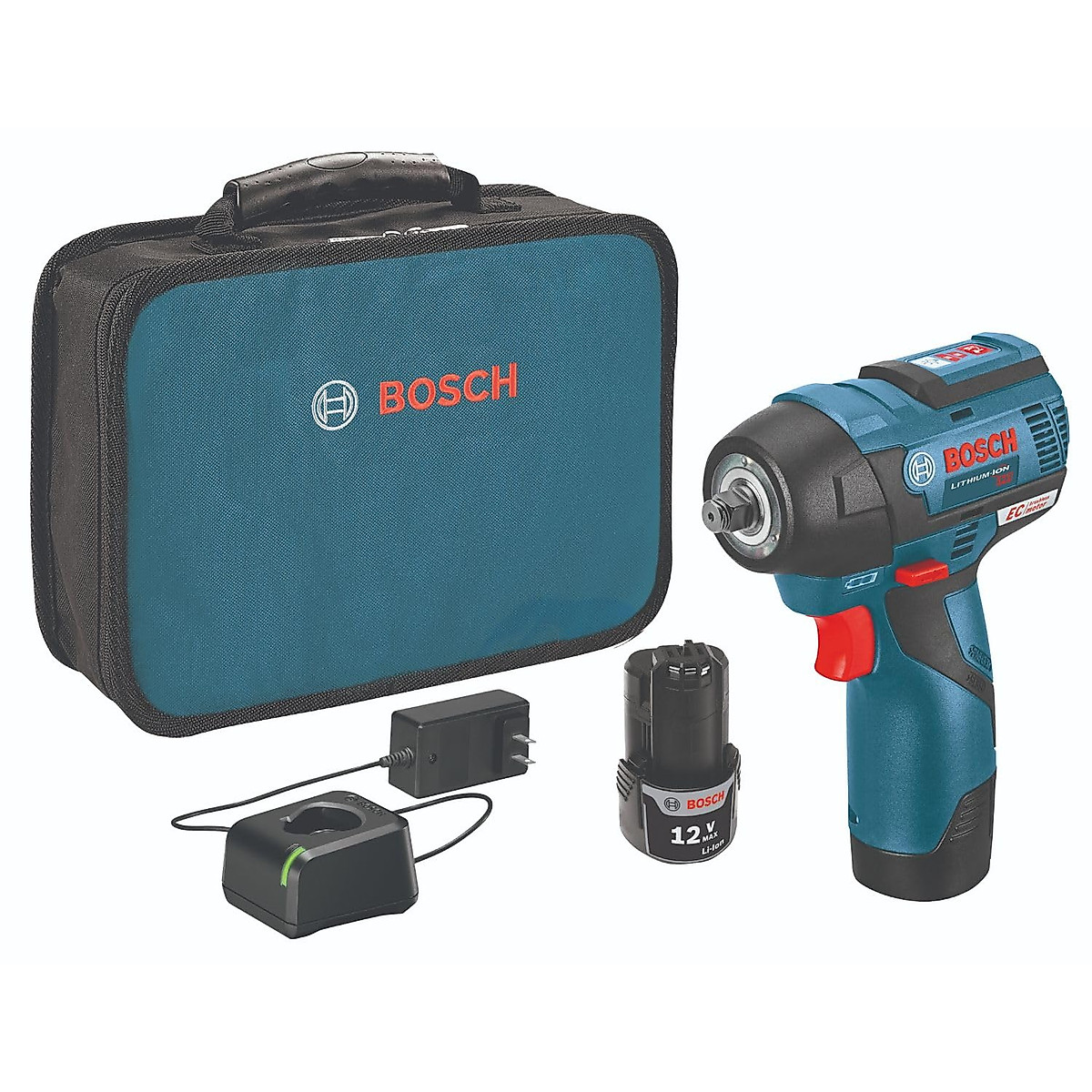 BOSCH PS82-02 12V Max EC Brushless 3/8 In. Impact Wrench Kit