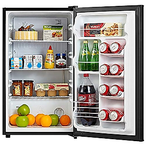 Midea MRM31A4ABB Compact All Refrigerator, Thermoelectric Mini 3.1 Cubic Feet-for Home, Office, Dorm, Fridge Black