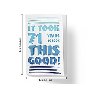 71st Birthday Card for Him Her - 71st Anniversary Card for Dad Mom - 71 Years Old Birthday Card for Brother Sister Friend - Happy 71st Birthday Card for Men Women | Karto – to Look This Good