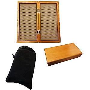 Wooden Fly Box Hand Made Premium Fishing Tackle Box Size S