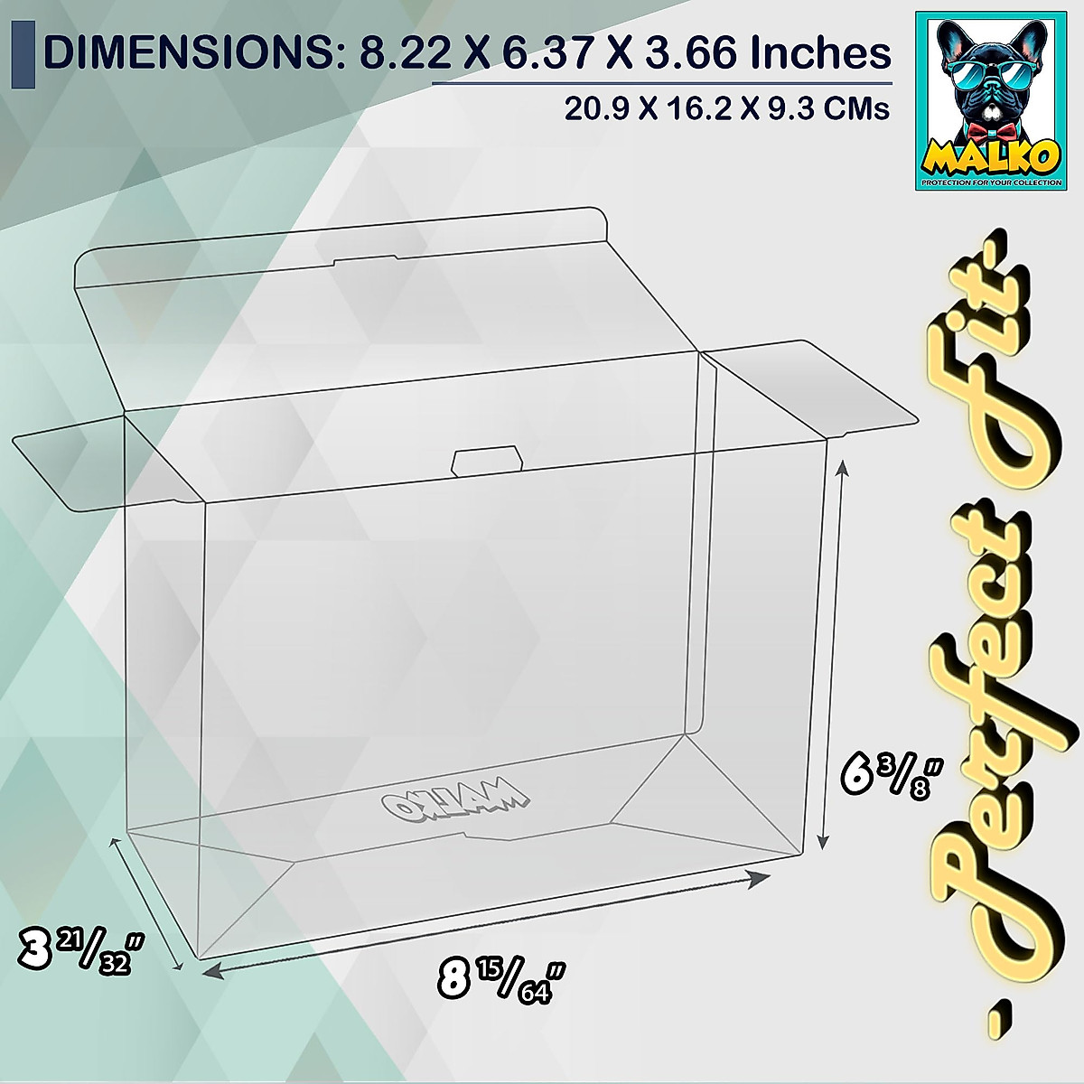 MALKO Protector Case Compatible with Funko Pop Albums Figures | 0.4 MM Thick Recyclable Plastic | 5 Pack