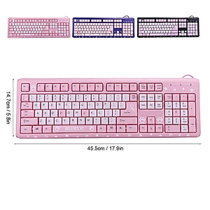 fosa1 Wired Ergonomic Keyboard, USB-A, 104 Keys, Silent Mechanical, Waterproof, Home, Business, Gaming