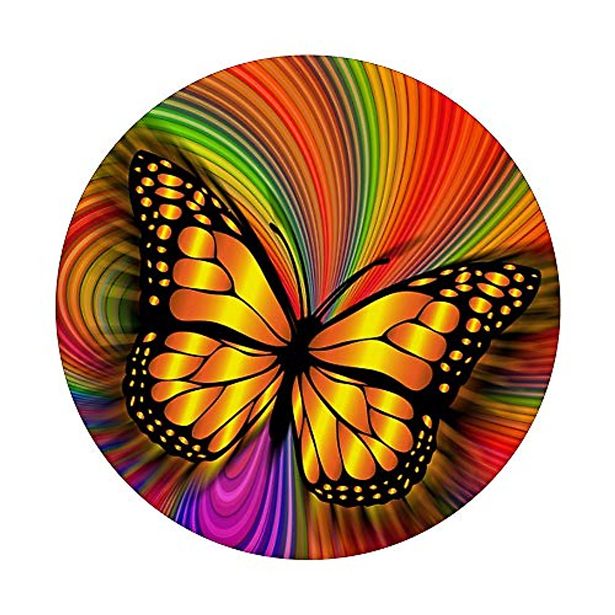 Cell Phone Button Pop Out Holder for Hand Butterfly Rainbow PopSockets PopGrip: Swappable Grip for Phones & Tablets