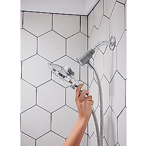 Moen Engage Chrome Magnetix Six-Function 5.5-Inch Handheld Showerhead with Magnetic Docking System, High-Pressure Detachable Shower Head, 26112