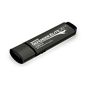 Kanguru Defender Elite30 – 32 GB Hardware Encrypted Flash Drive - Physical Write Protect Switch – SuperSpeed USB 3.0
