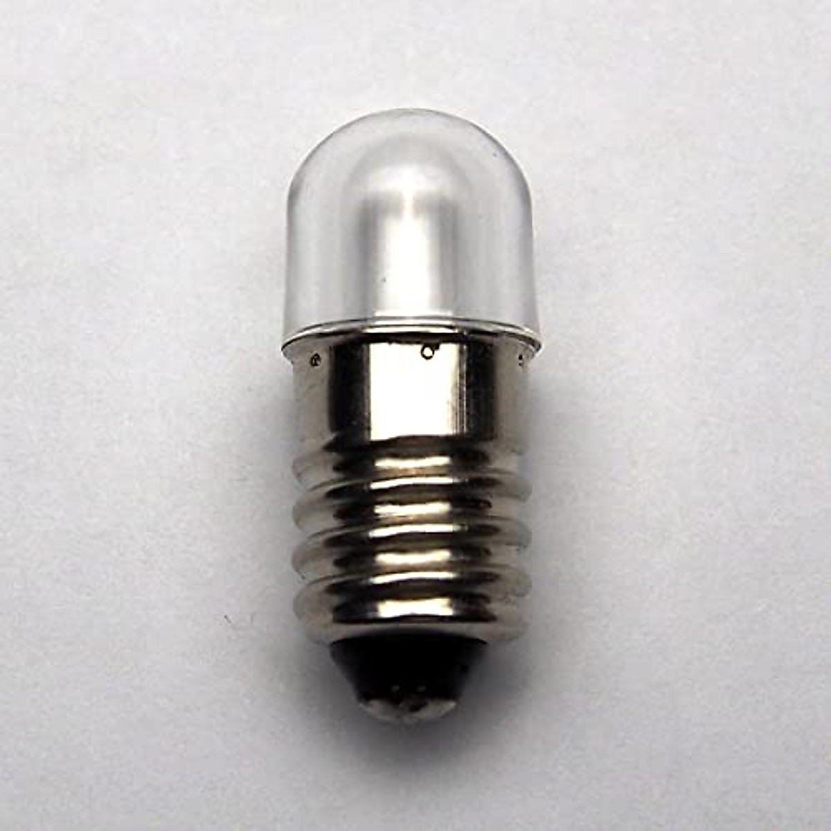 GutReise AC/DC E10 Bulbs, 10pcs 9 Volt Cold White E10 Replacement Bulbs Miniature Screw LED Lamps 0.5Watts 65Lm (9 Volt, Cold White)