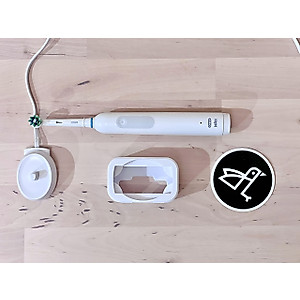 Burd - Electric Oral-B Tooth Brush Wall/Outlet Holder/Mount/Cord Organizer (Charger not Included), White