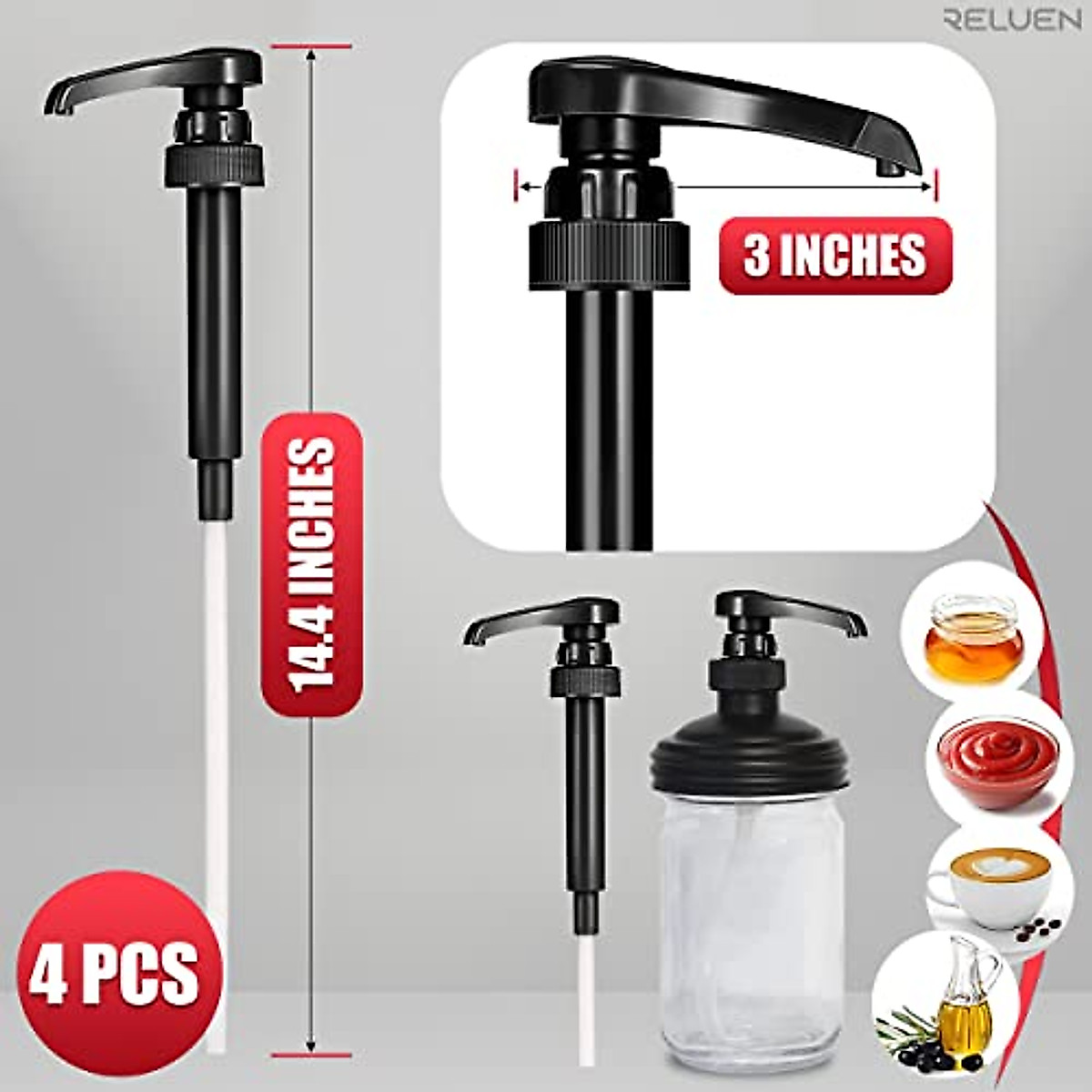 Syrup Dispenser Pump for Coffee & Bottles - 4 Pcs
