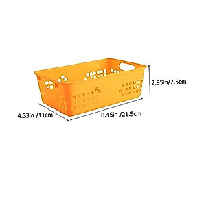 FONDOTIN 4pcs Plastic Storage Basket Storage Bins Laundry Basket Storage Baskets for Shelves Small Plastic Boxes Bathroom Organizer Washing Basket Plastic Basket for Organizing Pp