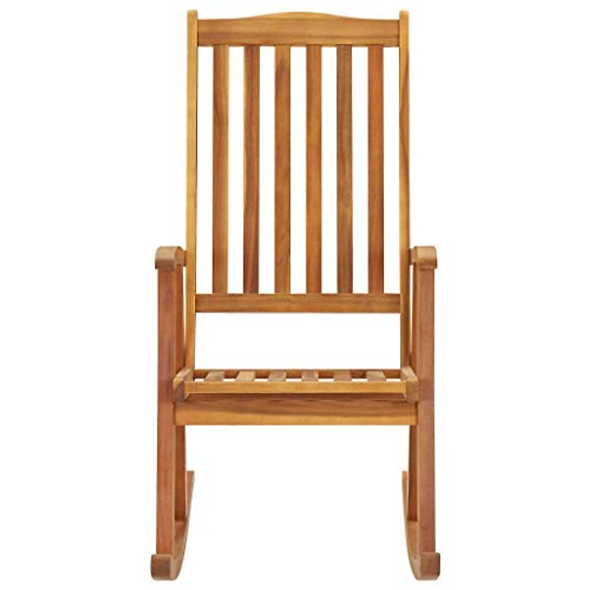 SLGSDMJ Outdoor Rocking Chair, Wooden Rustic High Back All Weather Rocker, for Indoor, Backyard & Patio Rocking Chair with Cushions Solid Acacia Wood