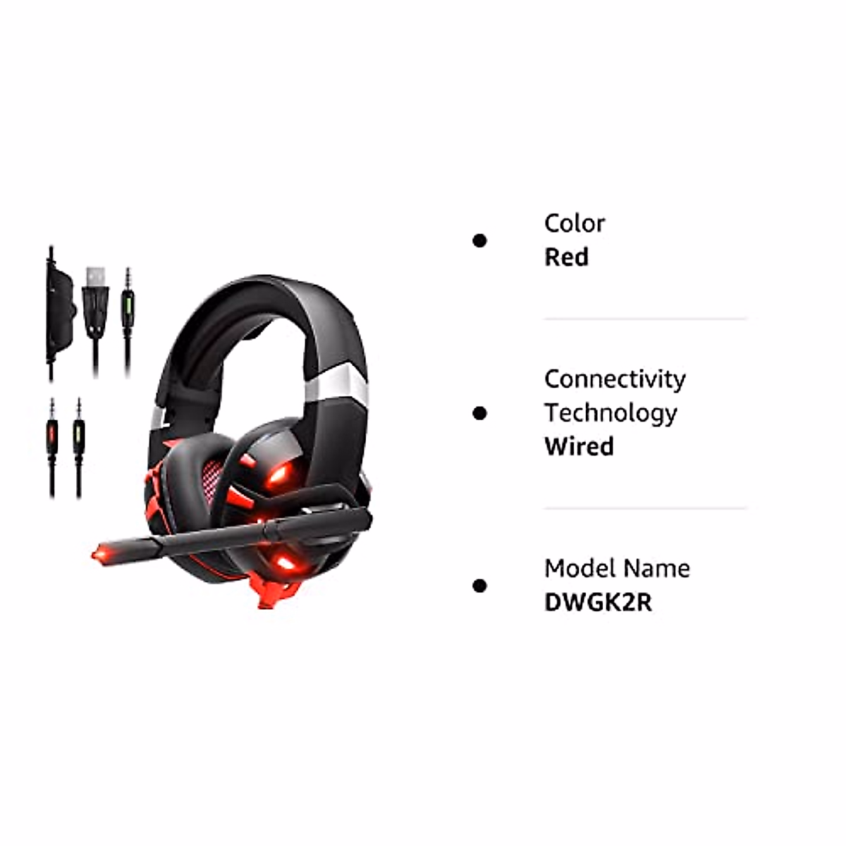 GIZORI Xbox One Headset, PC Gaming Headset with 7.1 Surround Sound Stereo, PS4 Headset with Noise Canceling Mic & LED Light, Compatible with Xbox One, PS4, PS5, PC, Sega Game Gear