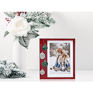 Neil Enterprises Inc. Red Ornament Pewter Picture Frame