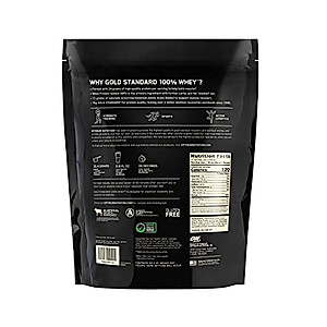 Optimum Nutrition Gold Standard 100% Whey Protein Powder, Double Rich Chocolate 1 Pound (Packaging May Vary)