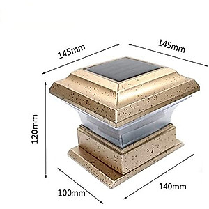 Solar Post Lamp Die-cast Light Solar LED Post Lamp Patio Lights Outdoor Waterproof Villa Garden European Courtyard Pillar Lamp Home Courtyard Pier Lights Pathway Illumination