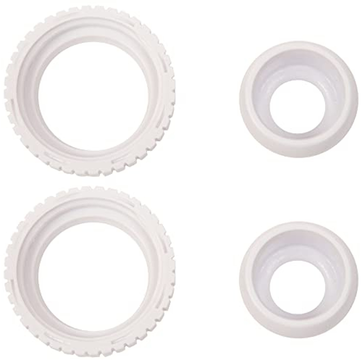 SunSolar Swimming Pool Return Jet - Replacement — Directional Eyeball Ring with 3/4-Inch Opening — Connects with 1.5-Inch Female Thread Ring — Pool Accessories for Cleaning — White (2-Pack)