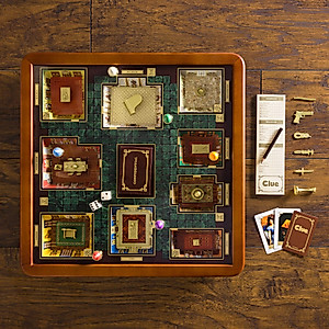 WS Game Company Clue Luxury Edition Board Game with Wood Cabinet