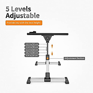 ZEMILY Portable Folding Laptop Stand Holder Study Table Desk Cooling Fan Foldable Computer Desk for Bed Sofa Tea Serving Table Stand