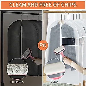 CIMLORD 24"X40" 6PACK Clear Garment Bags for Hanging Clothes Plastics Suit Cover Bags for Closet Storage Suit for Suits,Coats,Shirts,Jackets,Sweaters