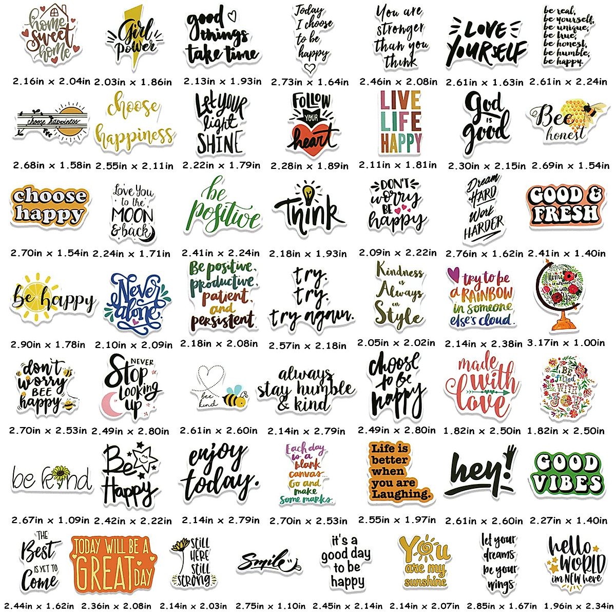 200Pcs Motivational Stickers, Inspirational Quote Stickers for Adults Students Teachers Employees, Vinyl Cute Stickers for Water Bottles Laptop Scrapbook