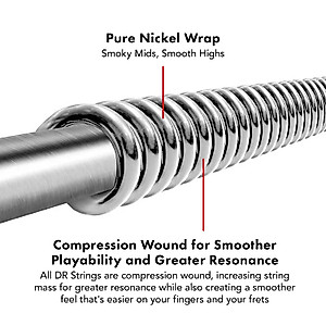 DR Strings Pure Blues Pure Nickel Wrap Round Core 9/46