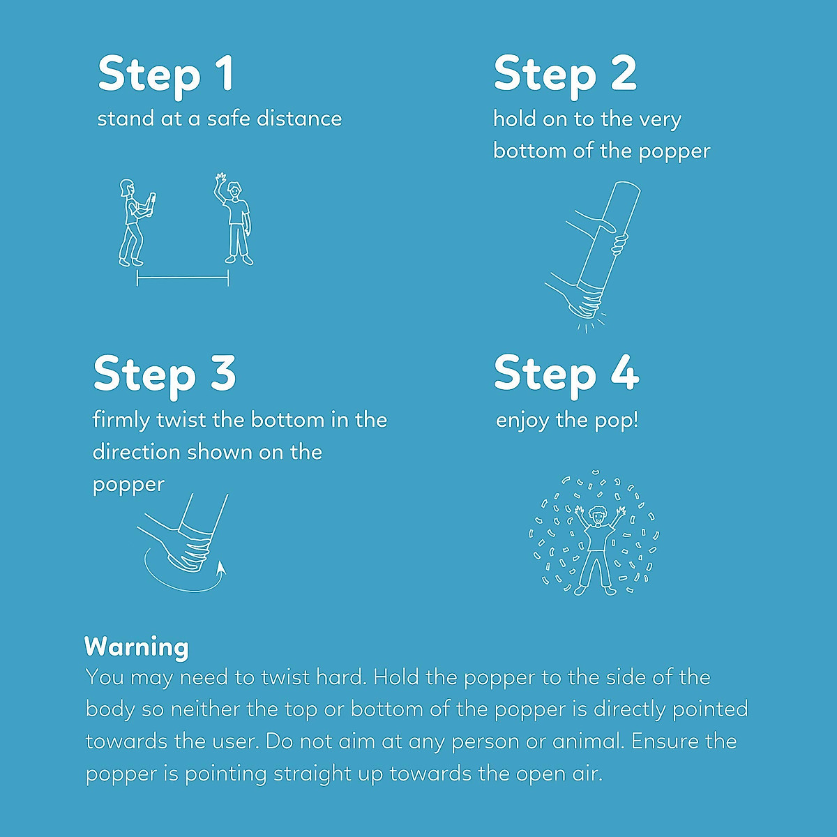 12 Pack Confetti Cannon Confetti Poppers | Shiny Multicolor | TUR Party Supplies | Launches Up to 25ft | Giant (12 in) | Party Poppers for New Years Eve, Christmas, Graduation, Birthdays, Weddings