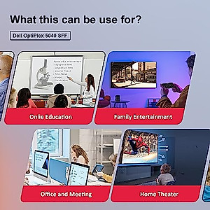 Dell OptiPlex 5040 Desktop Computers with 24'' Monitor PC Bundle,i7-6700 3.4GHz,16GB Ram New 512GB M.2 NVMe SSD,Intel AC8260 Built-in WiFi Bluetooth, HDMI Dual Support,Windows 10 Pro(Renewed), Black