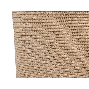 22"x14"x18" Mega Size Rectangular Extra Large Storage Basket, Cotton Rope Storage Baskets, All Beige