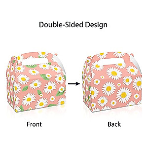 12 Pack Daisy Flower Favor Treat Boxes Pink Daisy Birthday Treat Boxes Hello Summer Goodies Gift Boxes for Baby Shower Birthday Party Decorations Supplies
