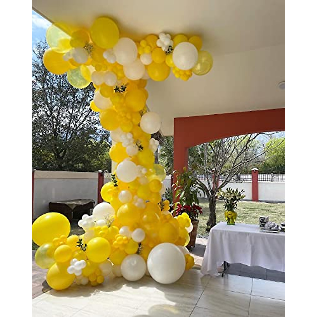 Yellow Balloons 100pcs Yellow Balloon Garland Arch Kit 5/10/12/18 Inch Different Sizes Yellow Matte Latex Balloon for Sunflower Balloons Arch Honey Bee Baby Shower Birthday Party Wedding Decorations