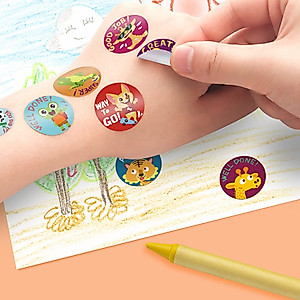 1000 PCS Incentive Stickers for Kids,1 Inch Animal Reward Stickers in 16 Designs.Teacher Supplies for Classroom,Potty Training Stickers,Encouraging Stickers,Motivational Stickers