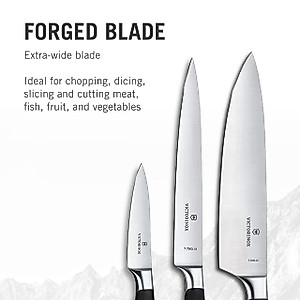 Victorinox 7.7243.3 Forged 3-Piece Chef's Knife Set, 8 Inch, Black
