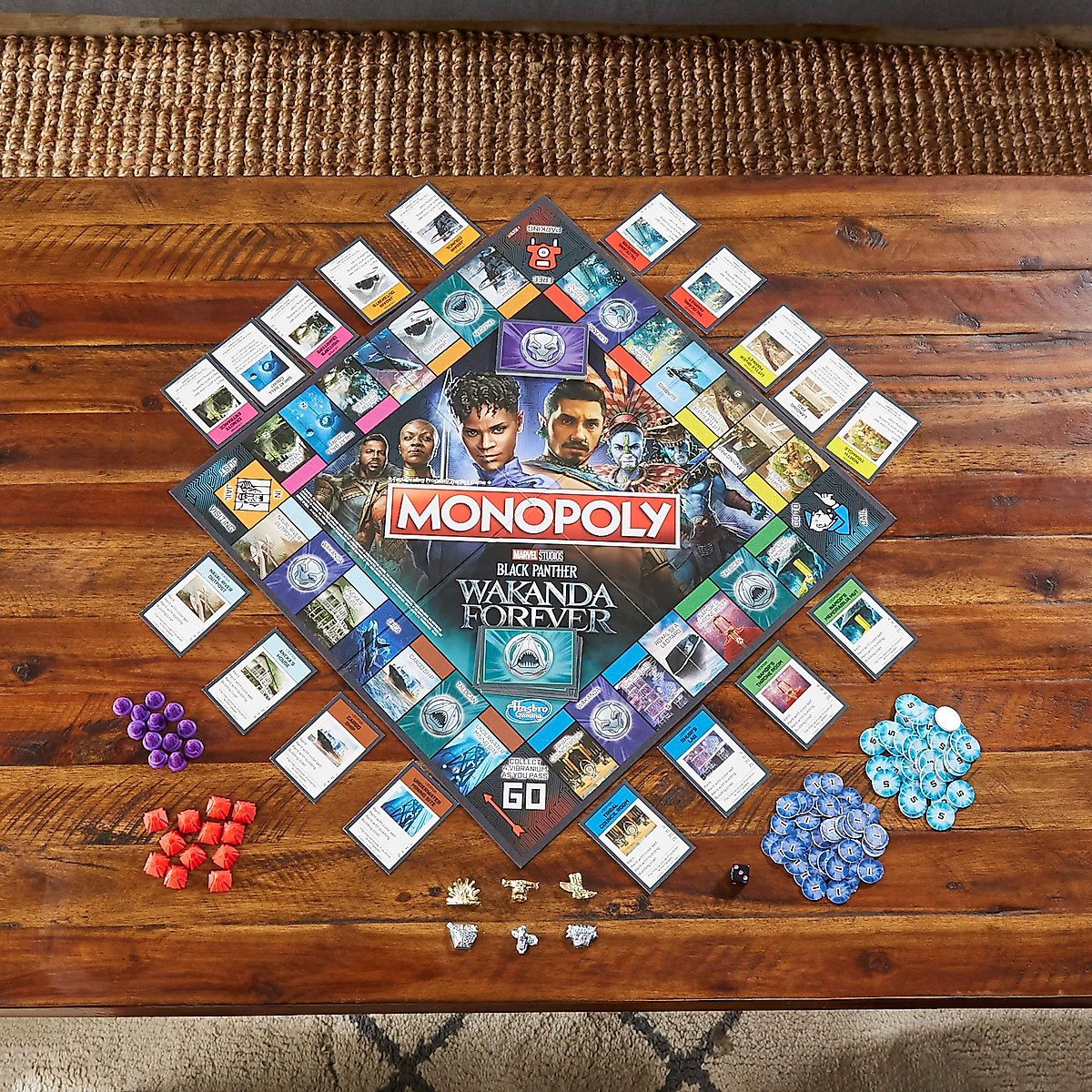 Monopoly: Marvel Studios' Black Panther: Wakanda Forever Edition Board Game for Families and Kids Ages 8+, Game for 2-6 Players