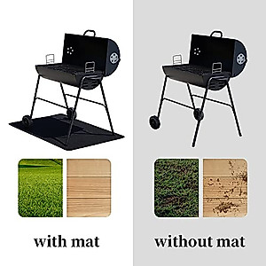 CollectBox Premium BBQ Under Grill Mat, Patio Deck Protect Pad for Under The Gas, Charcoal, BBQ, Barbeque, Grilling, Oil, Water, Liquid Spill Pad. (2PK), 30x48 (1PK)