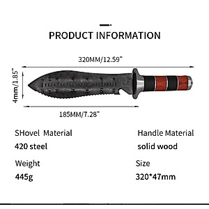 Professional Garden Knife / with Thicker Leather Sheath, Stainless Steel Blade, for Weeding, Digging, Pruning and Cultivating / with Beautiful Packaging, Black (CY98)