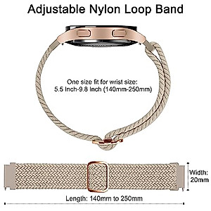Meliya Bands for Gizmo Watch 3 2 1 / Gabb Watch, 20mm Quick Release Soft Nylon Sport Replacement Watch Strap for Verizon Gizmo Smart Watch 3 2 1 (Milk Tea)