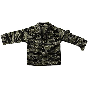 EBCO 2Pcs 1/6 Scale Tiger Strip Camo Military & Woodland Camouflage Suit for 12" Male Military Action Figure Body