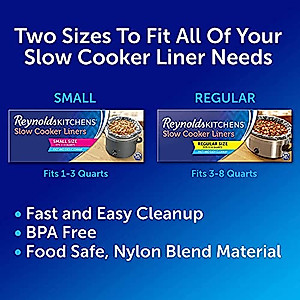 Reynolds Kitchens Slow Cooker Liners, Regular (Fits 3-8 Quarts), 20 Count