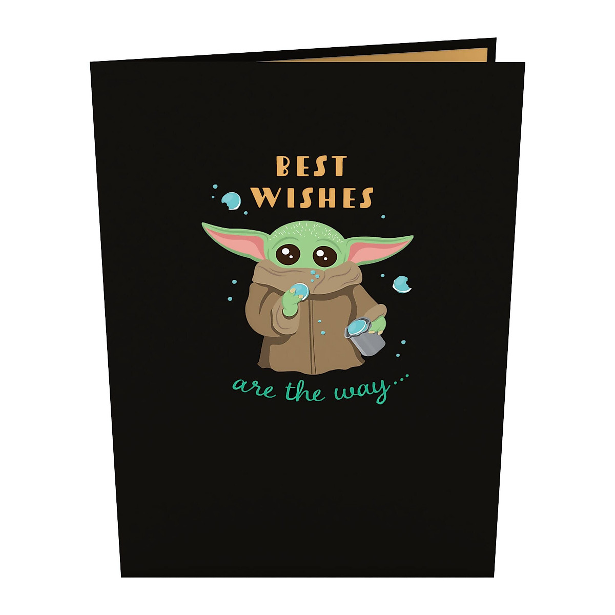 Lovepop Star Wars™ The Mandalorian™ Grogu™ Birthday Best Wishes Card, 5" x 7" - Pop Up Card for Kids, Yoda Greeting Card – Birthday Card For Husband