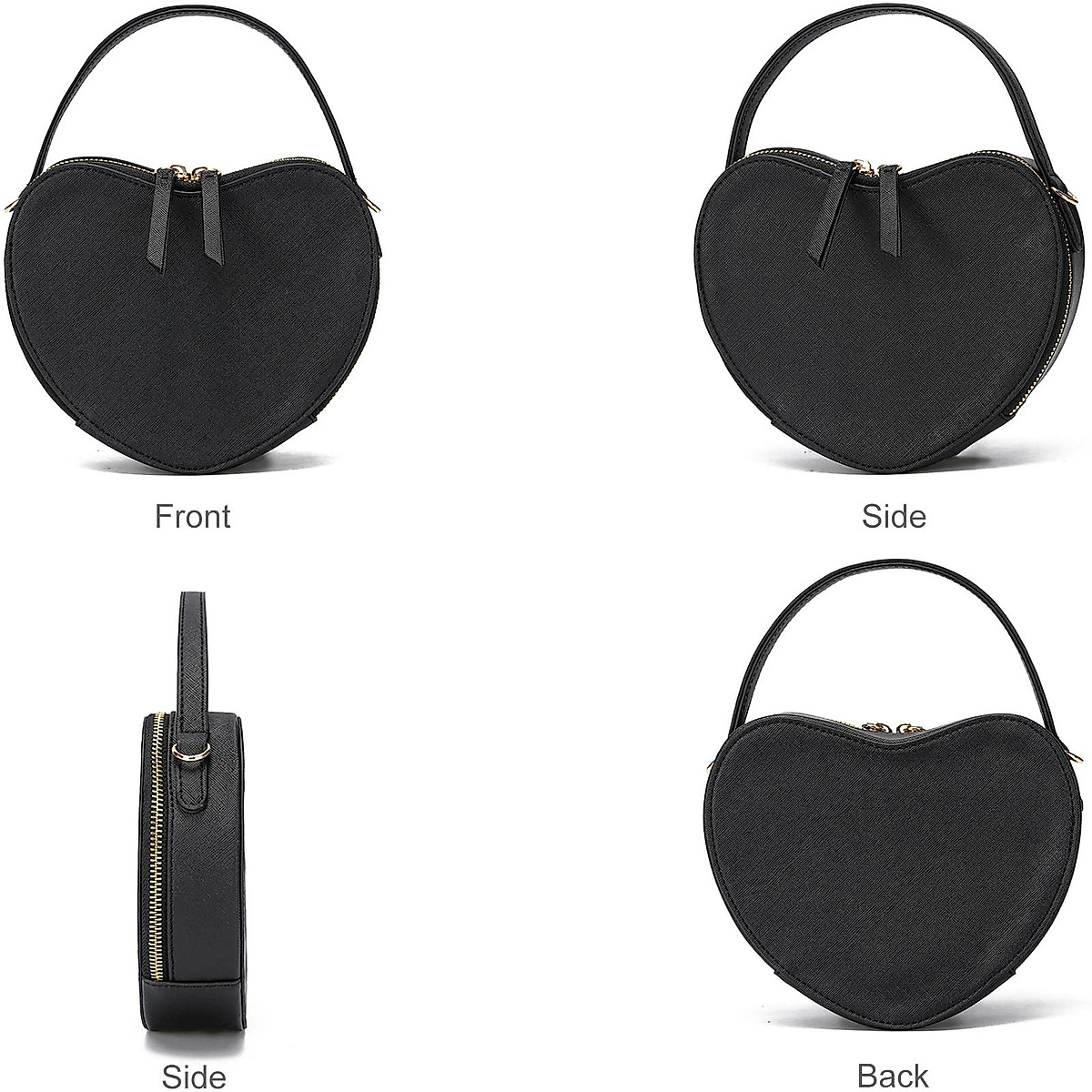 CATMICOO Small Heart Shaped Purse for Women with Removable Crossbody Strap