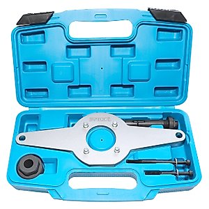 Vibration Damper Holding Tool Crankshaft Pulley Removal Shock Absorber Compatible with Audi Skoda VW 1.8 2.0 4V TFSi EA888 Vibration Damper Assembly 4 Cylinder Replace T10531