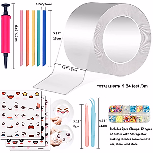 YIXIPAZH Nano Tape Bubble kit for Kids Balloons Nano Tape Bubbles kit Nano Bubble Tape Nano Tape kit Nano Tape Squishy kit bloonies Plastic Bubbles White Balloons Bulk Bubbles for Kids