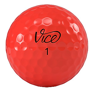 Vice Golf Pro Golf Balls, Red (One Dozen)